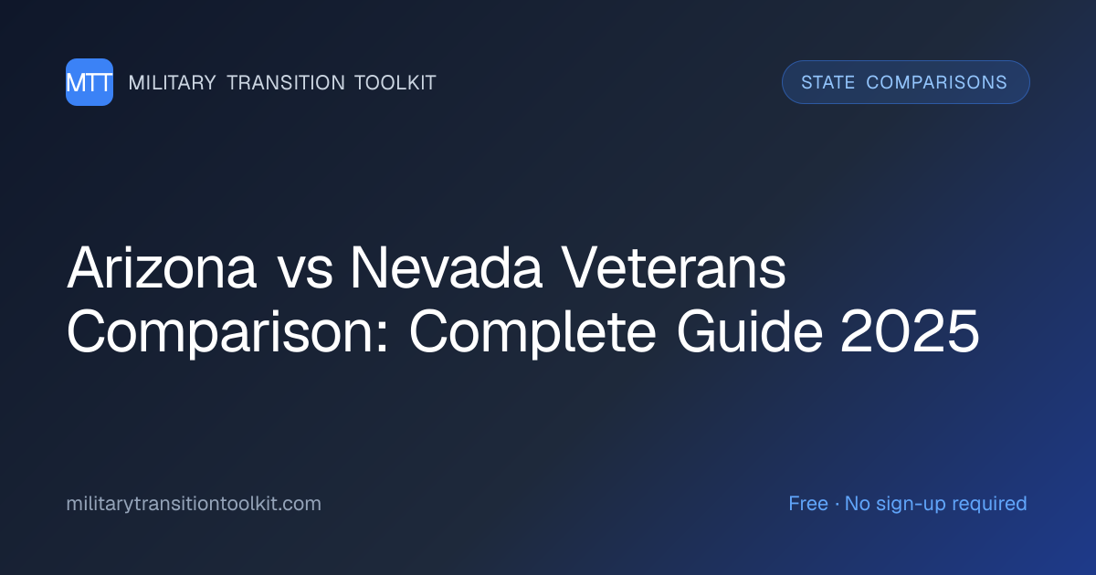Arizona vs Nevada Veterans Comparison: Complete Guide 2025 | Military ...