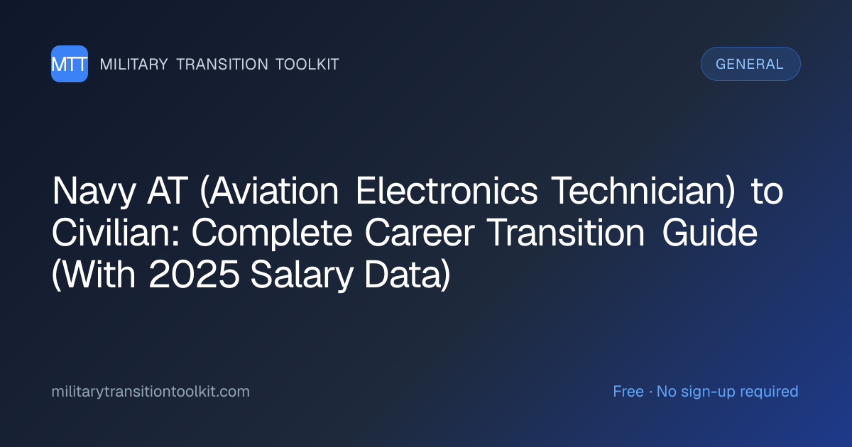 Navy AT (Aviation Electronics Technician) to Civilian: Complete Career ...