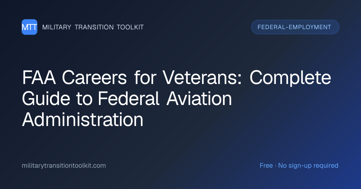 FAA Careers for Veterans: Complete Guide to Federal Aviation ...