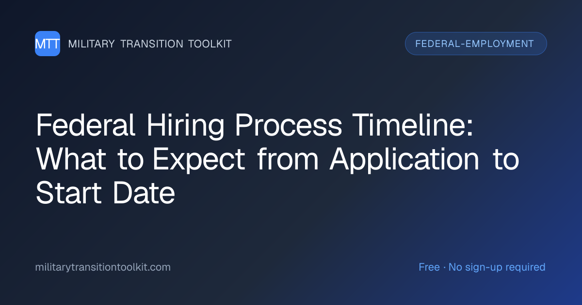 Federal Hiring Process Timeline: What to Expect from Application to ...