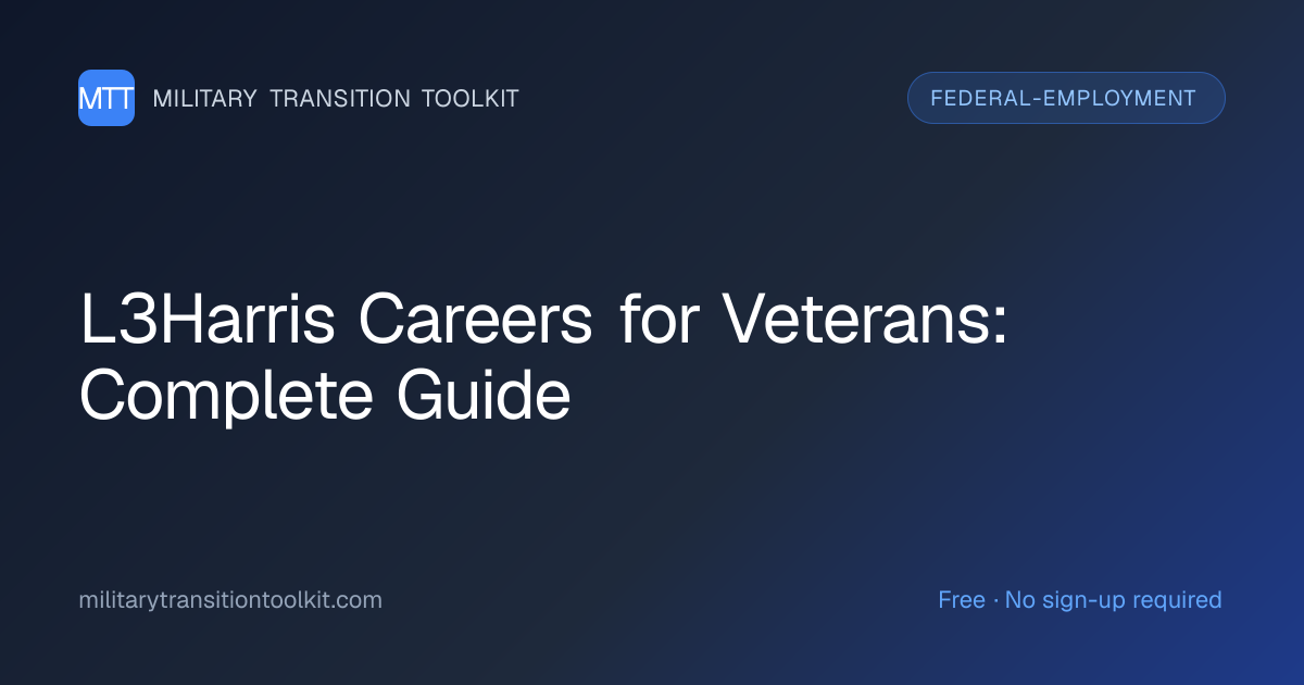 L3Harris Careers for Veterans: Complete Guide | Military Transition Toolkit