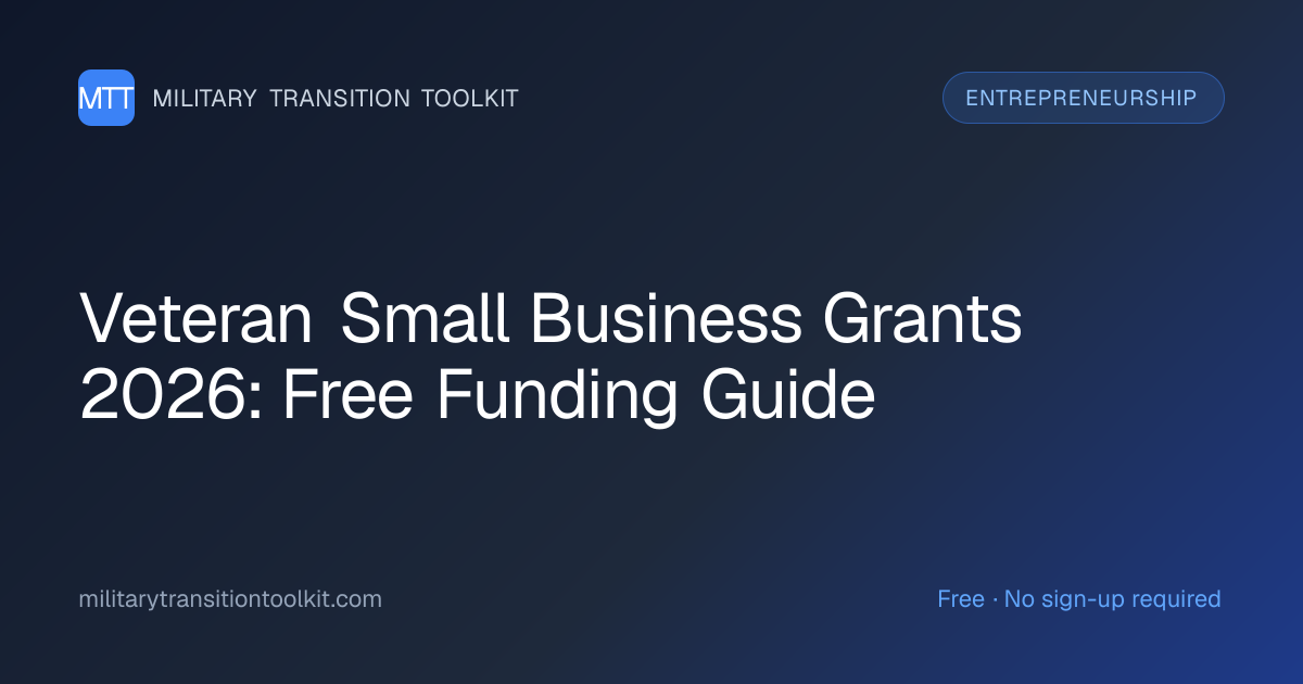 Veteran Small Business Grants 2026: Free Funding Guide | Military ...