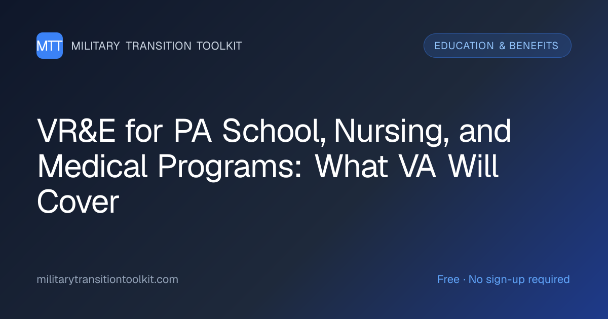 VR&E for PA School, Nursing, and Medical Programs: What VA Will Cover ...